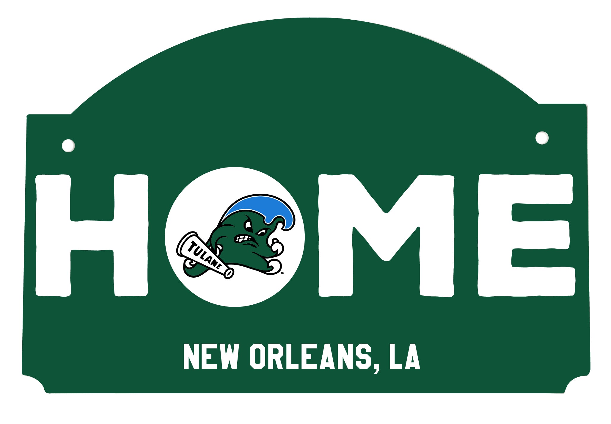 Tulane University Green Wave Wood Sign with String – R & R INC.