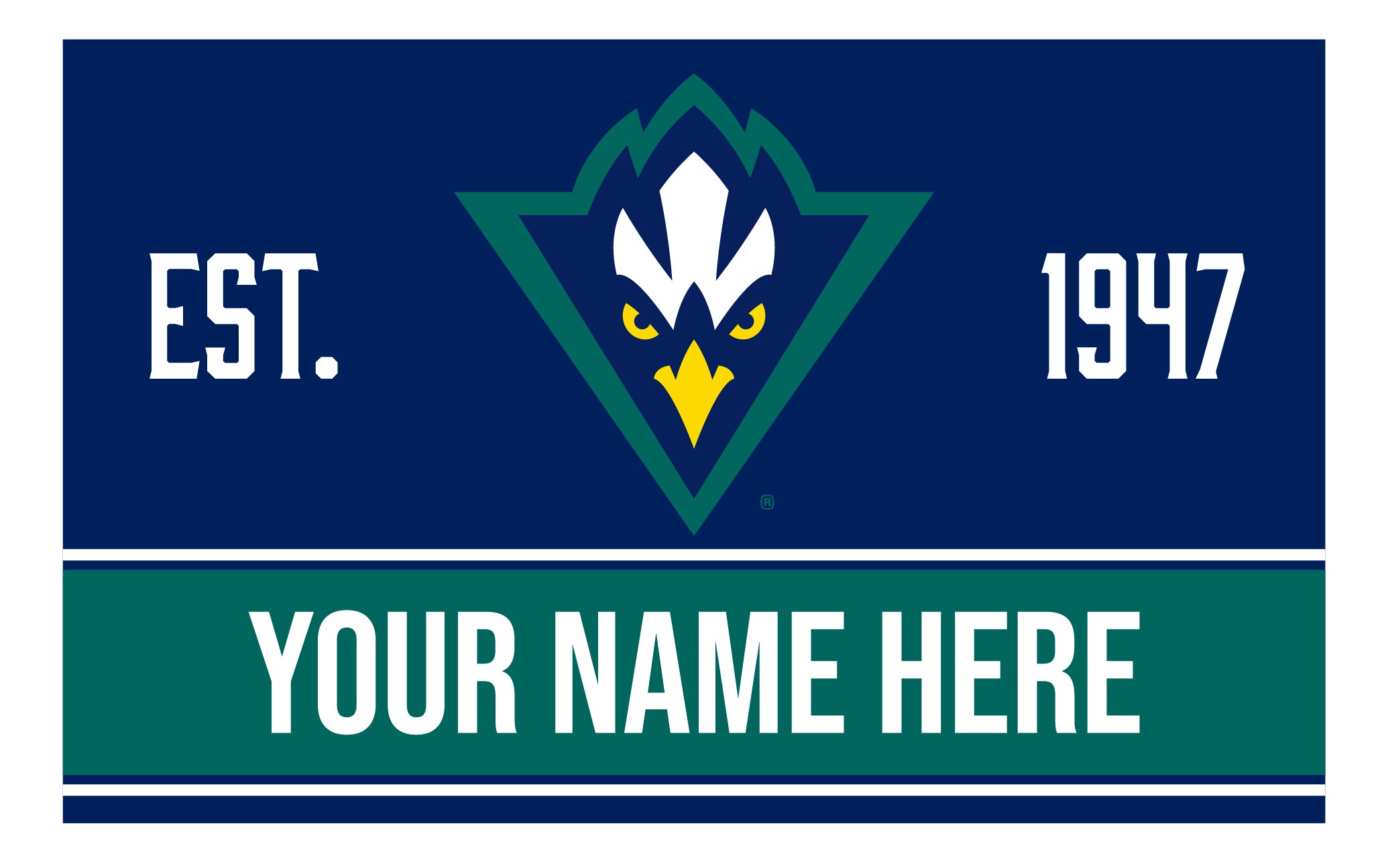 Personalized Customizable North Carolina Wilmington Seahawks Wood Sign ...