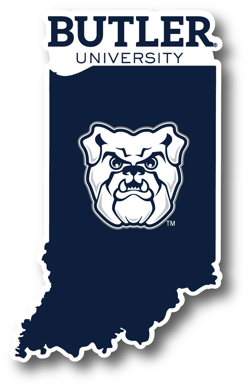 Butler Bulldogs 4-Inch State Shape NCAA Vinyl Decal Sticker for Fans ...