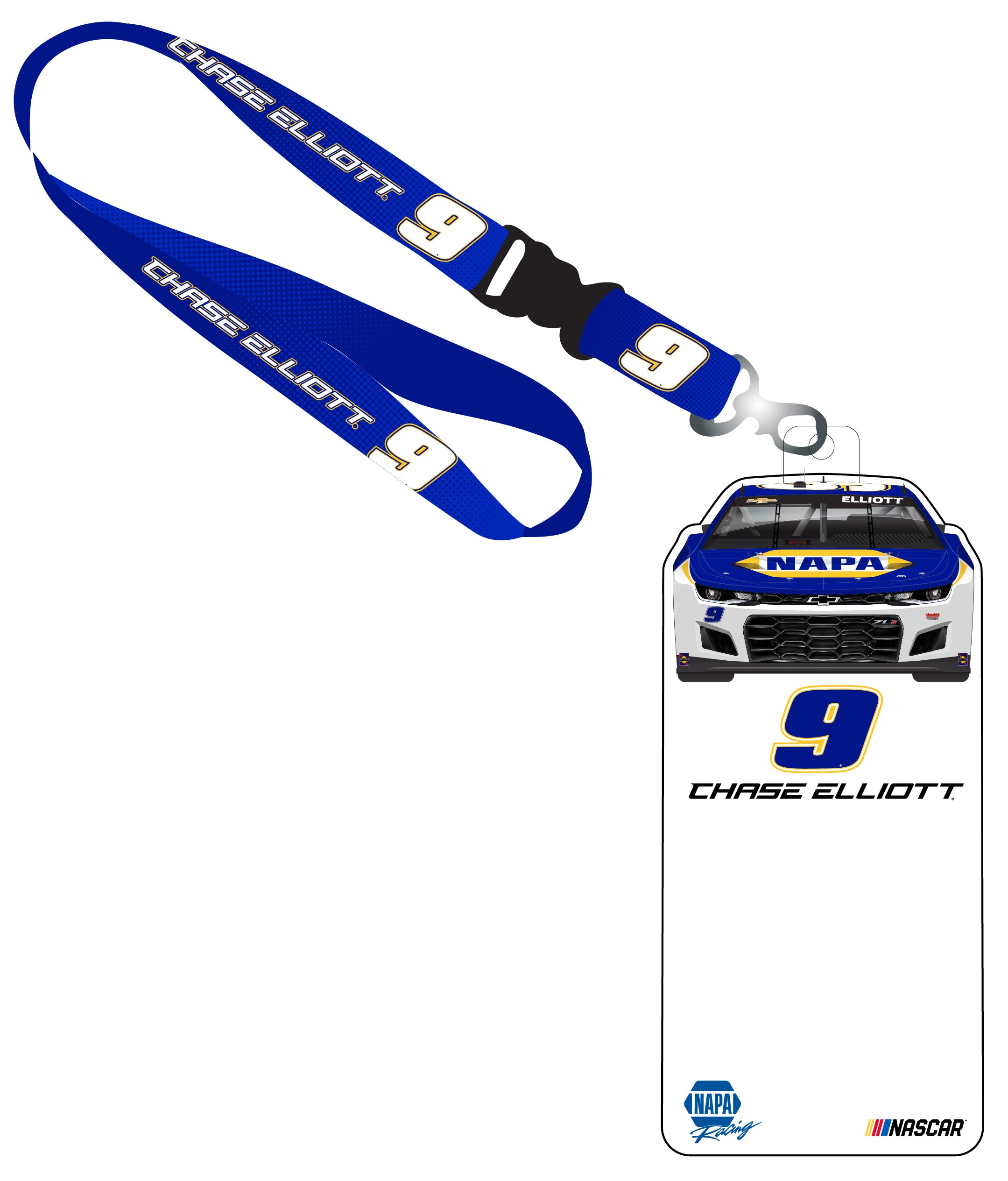 R and R Imports Chase Elliott #9 Nascar Credential Holder with Lanyard ...