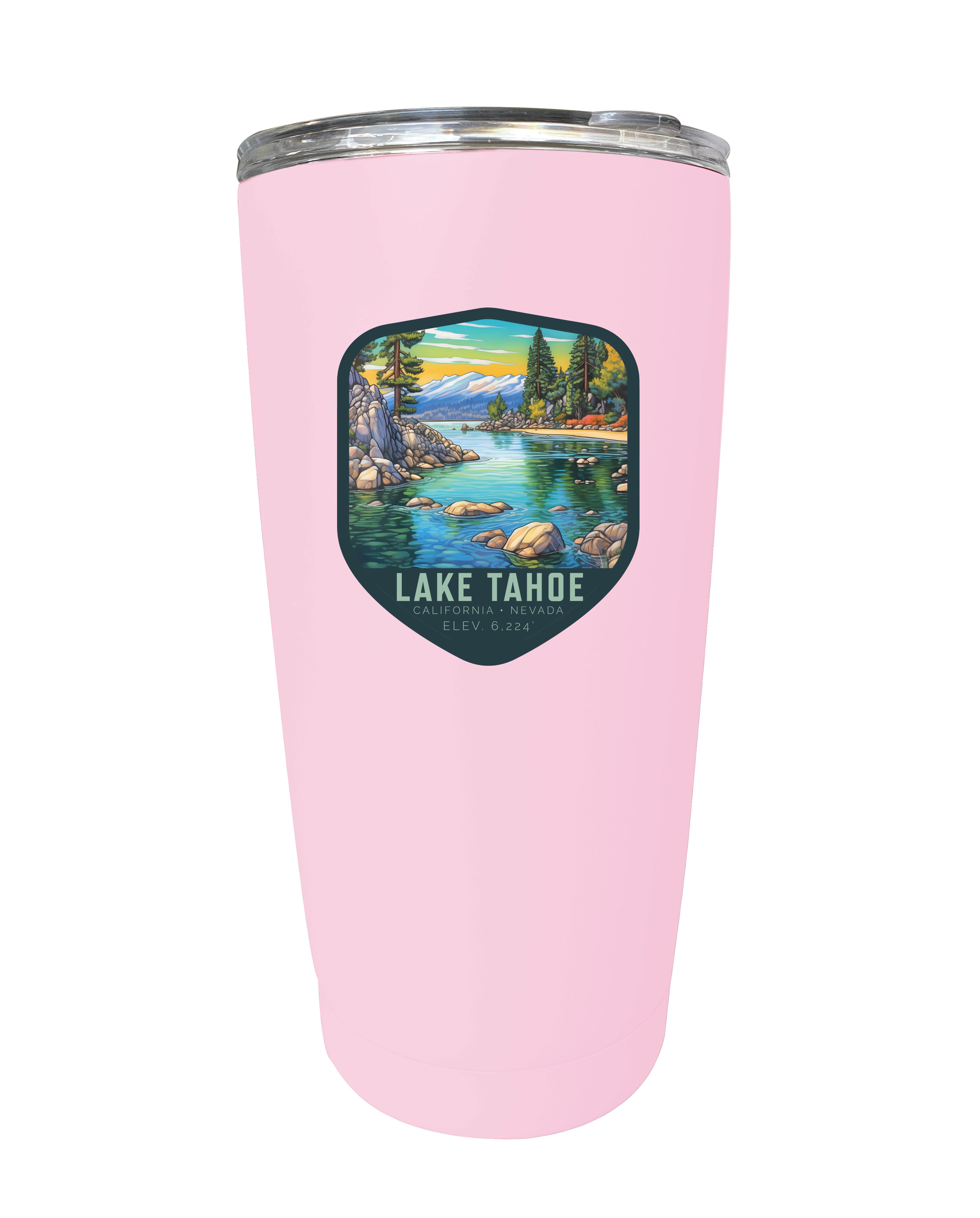 Lake Tahoe California Souvenir 16 oz Stainless Steel Insulated Tumbler ...