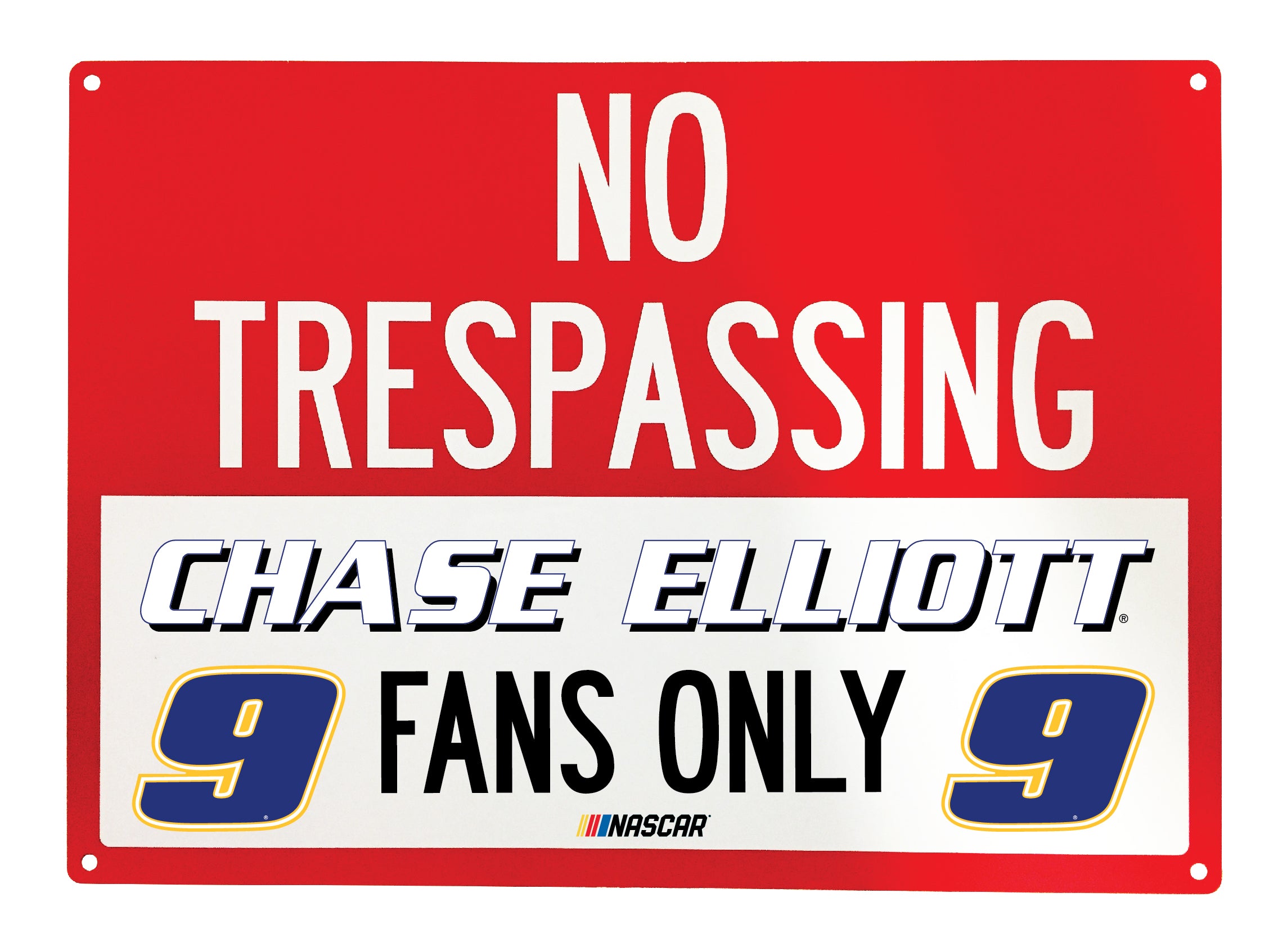 #9 Chase Elliott NASCAR Officially Licensed No Trespassing Sign – R & R ...