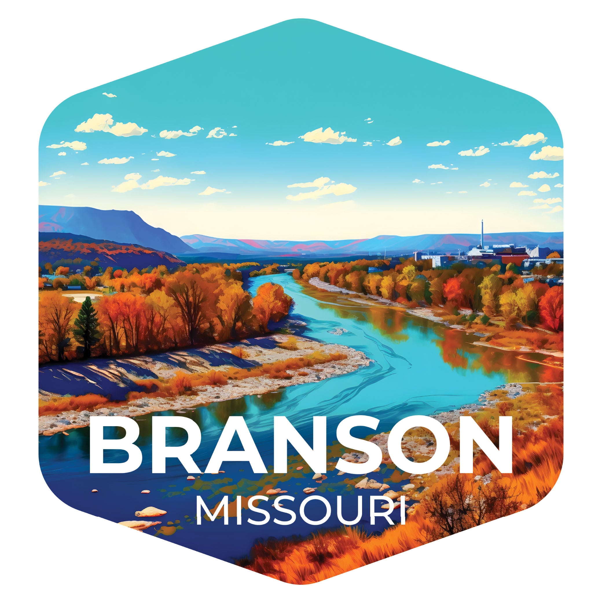 Branson Missouri B Souvenir Memories Durable Vinyl Decal Sticker – R ...