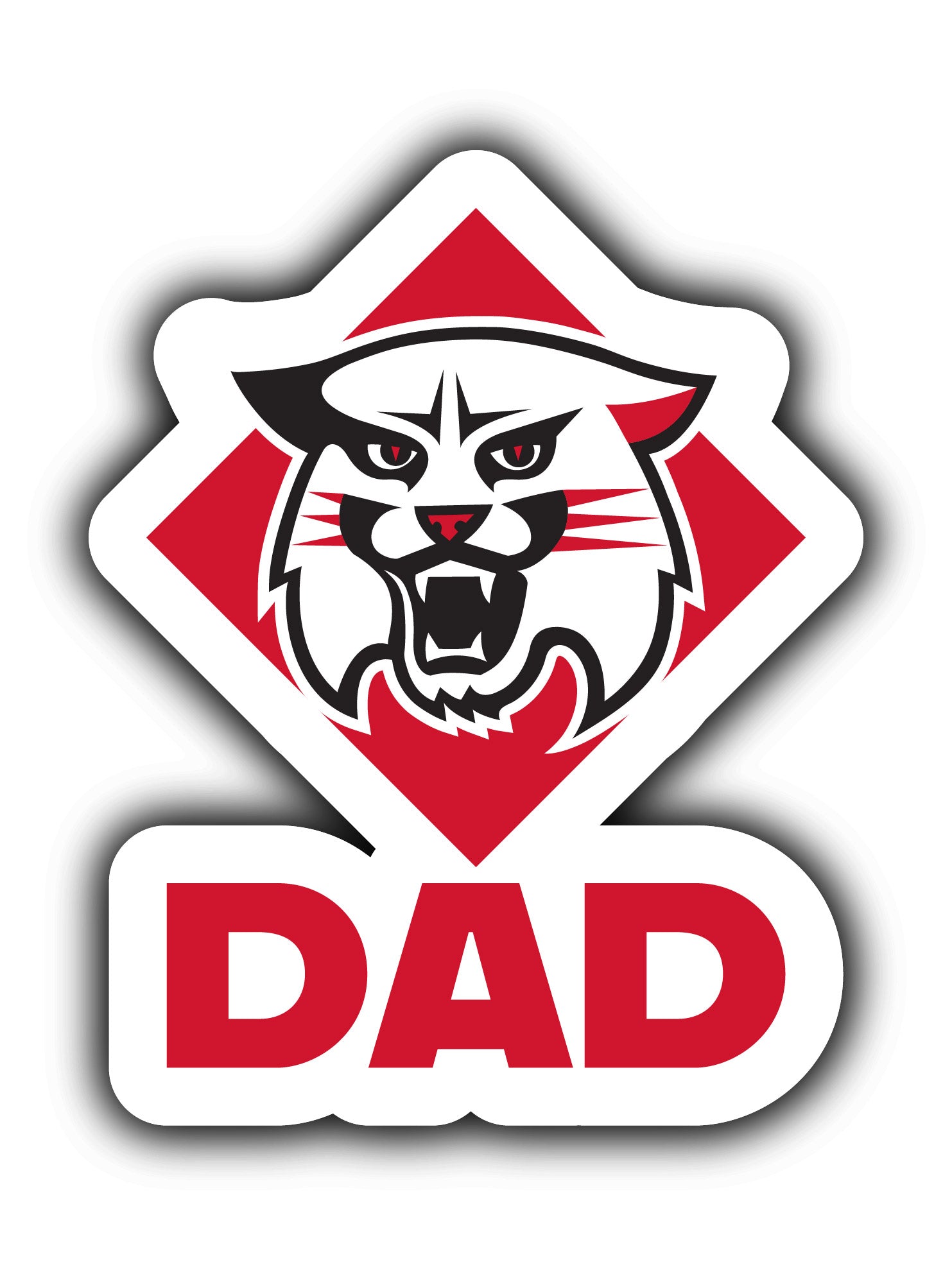 Davidson College 4-Inch Proud Dad NCAA - Durable School Spirit Vinyl D ...