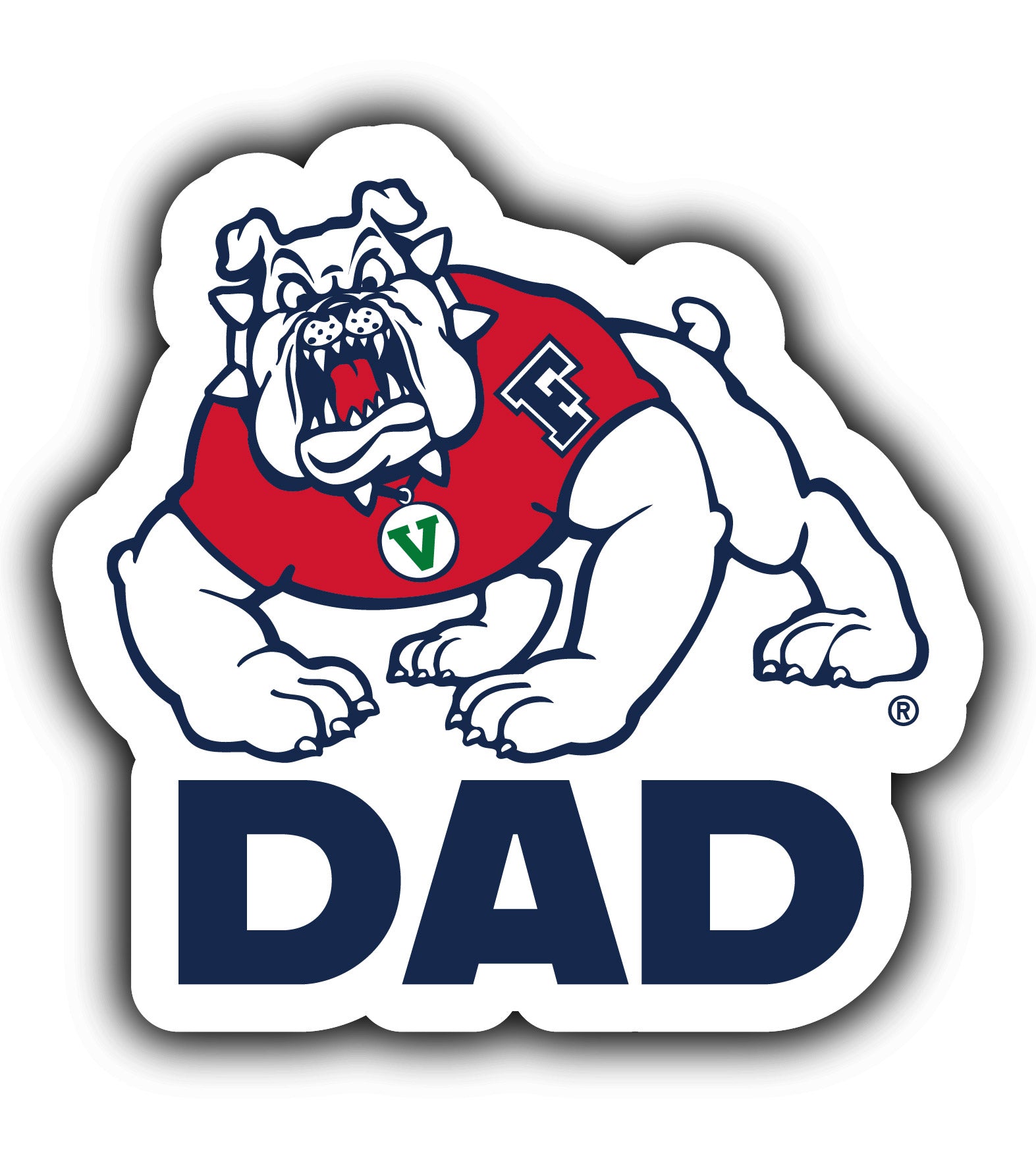 Fresno State Bulldogs 4-Inch Proud Dad NCAA - Durable School Spirit Vi ...