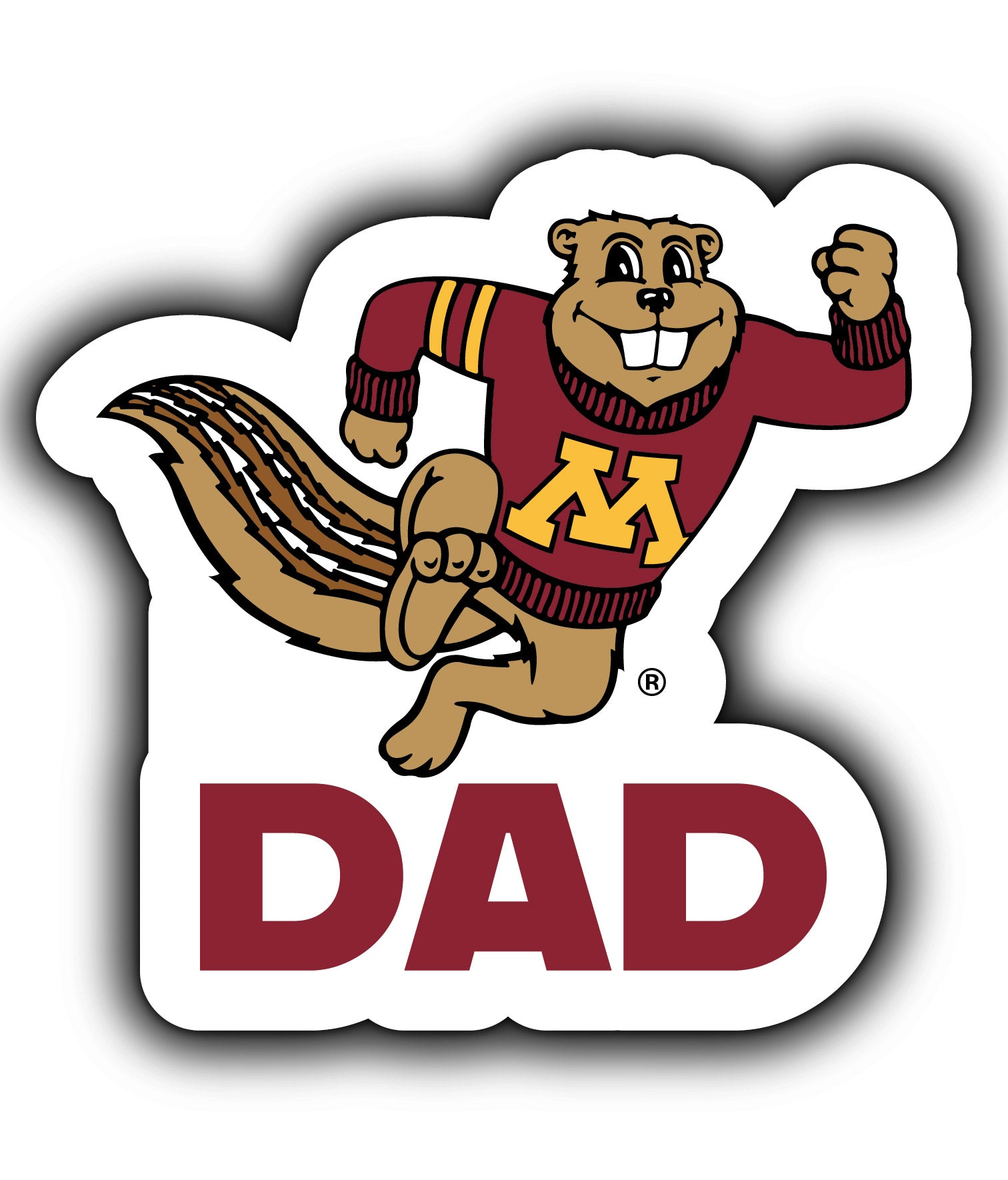 Minnesota Gophers 4-Inch Proud Dad NCAA - Durable School Spirit Vinyl ...