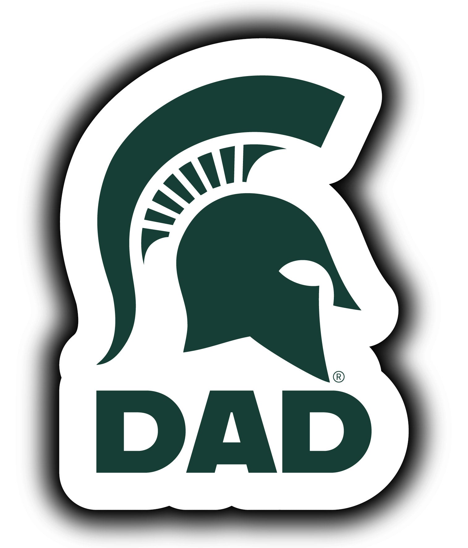Michigan State Spartans 4-Inch Proud Dad NCAA - Durable School Spirit ...