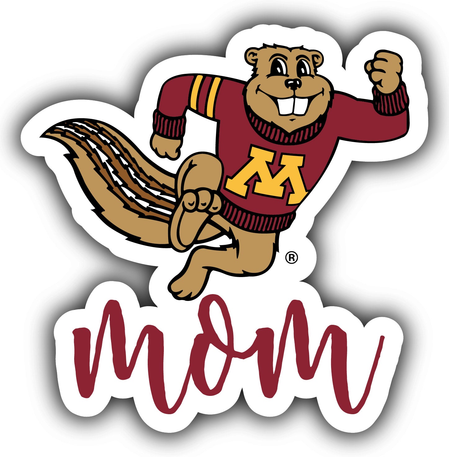 Minnesota Gophers 4-Inch Proud Mom NCAA - Durable School Spirit Vinyl ...