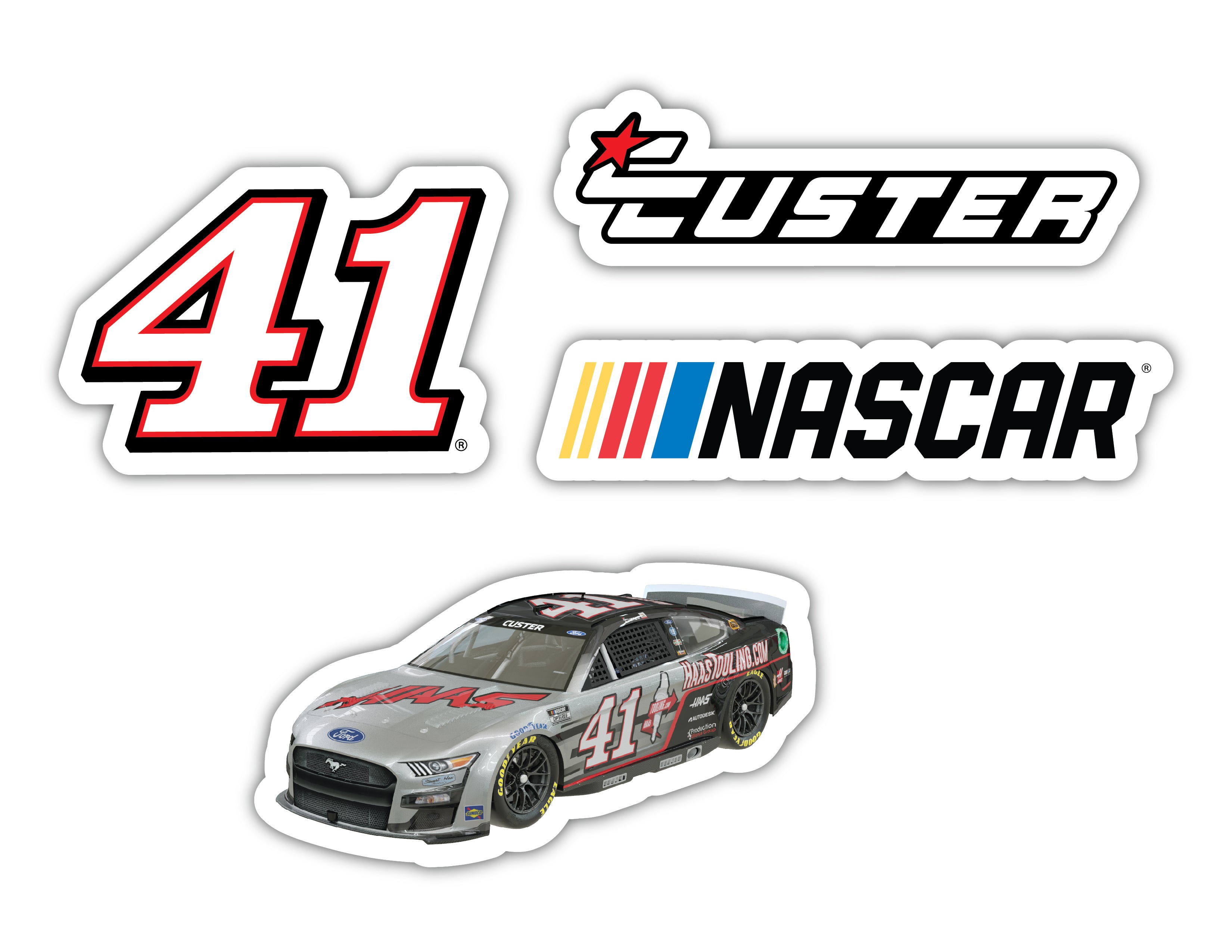 Cole Custer #41 NASCAR Cup Series 4 Pack Laser Cut Decal – R & R INC.