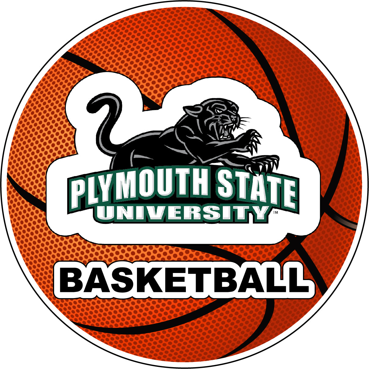 Plymouth State University 4-Inch Round Basketball NCAA Hoops Pride Vin ...