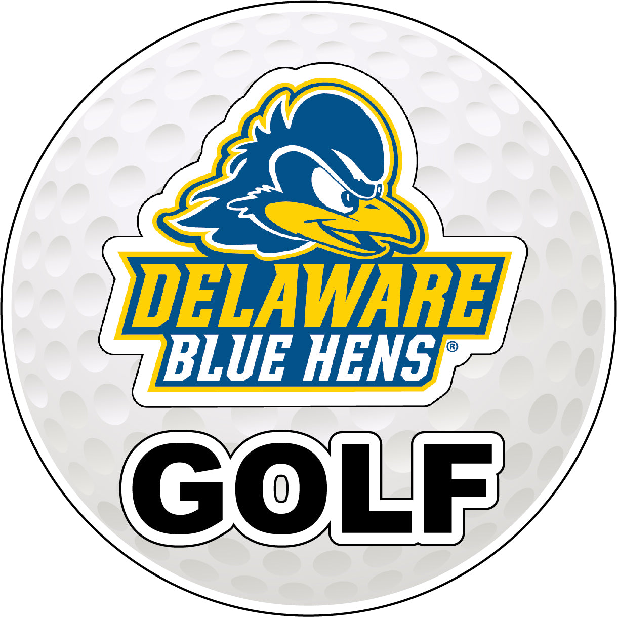 Delaware Blue Hens 4-Inch Round Golf NCAA Fairway Fervor Vinyl Decal S ...