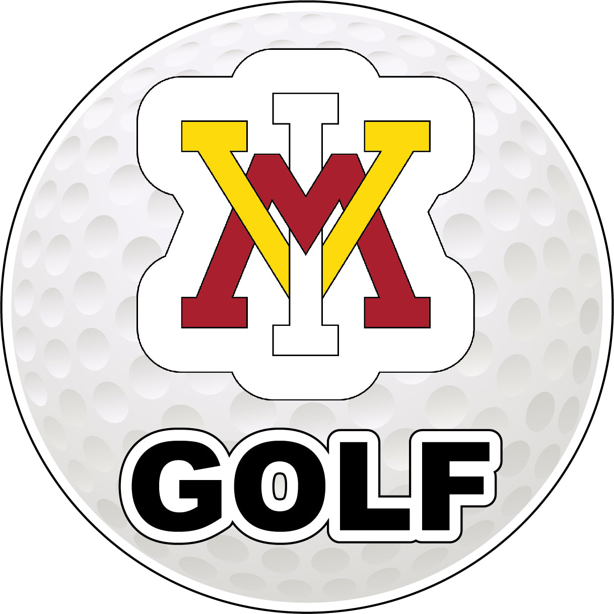 VMI Keydets 4-Inch Round Golf NCAA Fairway Fervor Vinyl Decal Sticker ...