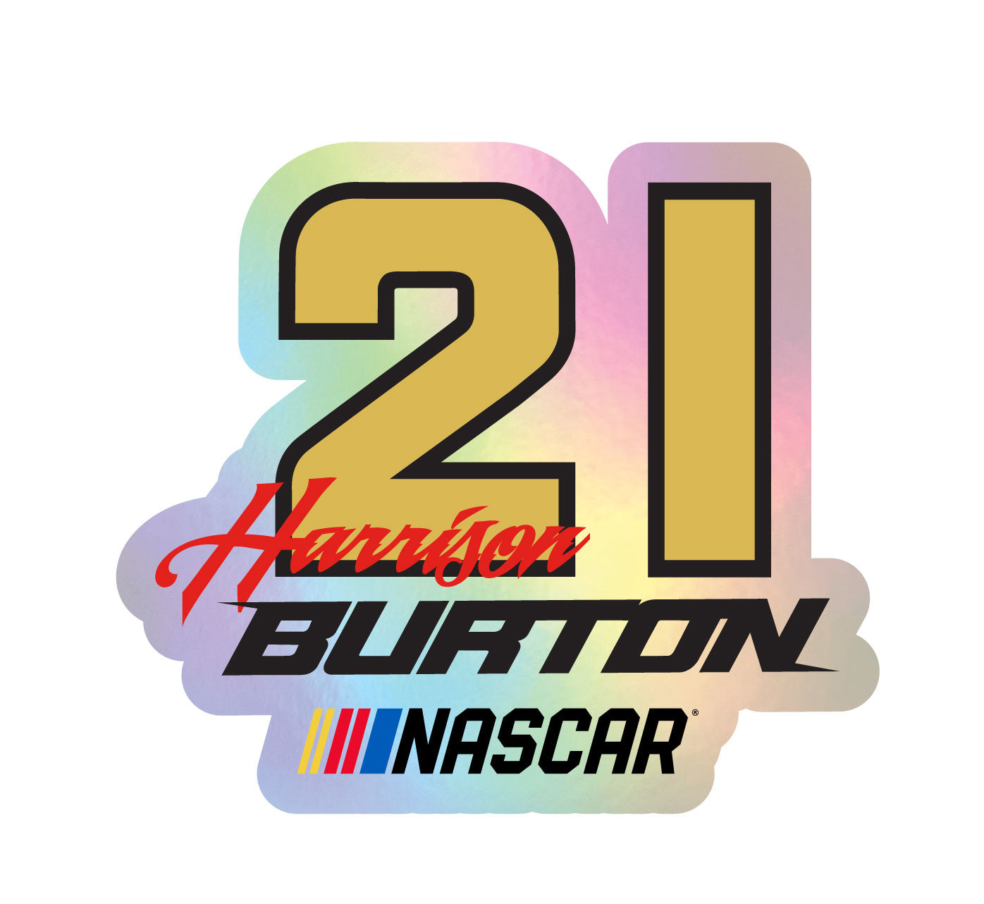 #21 Harrison Burton Laser Cut Holographic Decal – R & R INC.