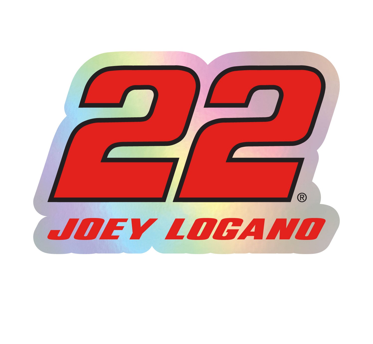 #22 Joey Logano Laser Cut Holographic Decal – R & R INC.