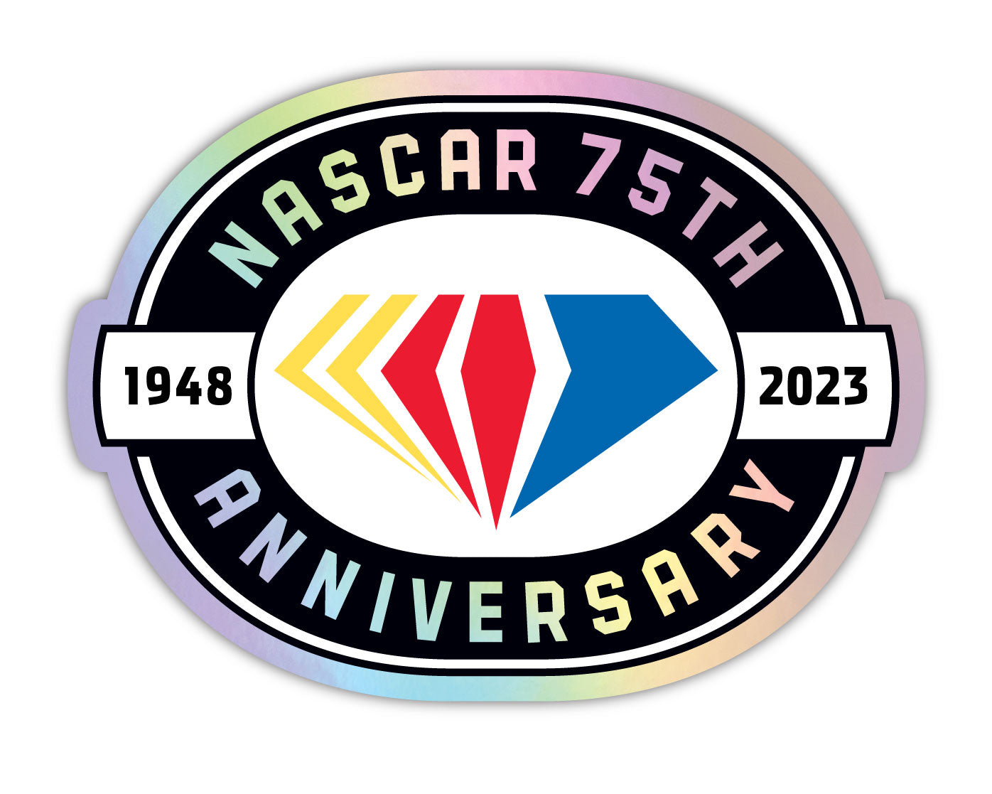 NASCAR 75 Year Anniversary Laser Cut Holographic Decal – R & R INC.