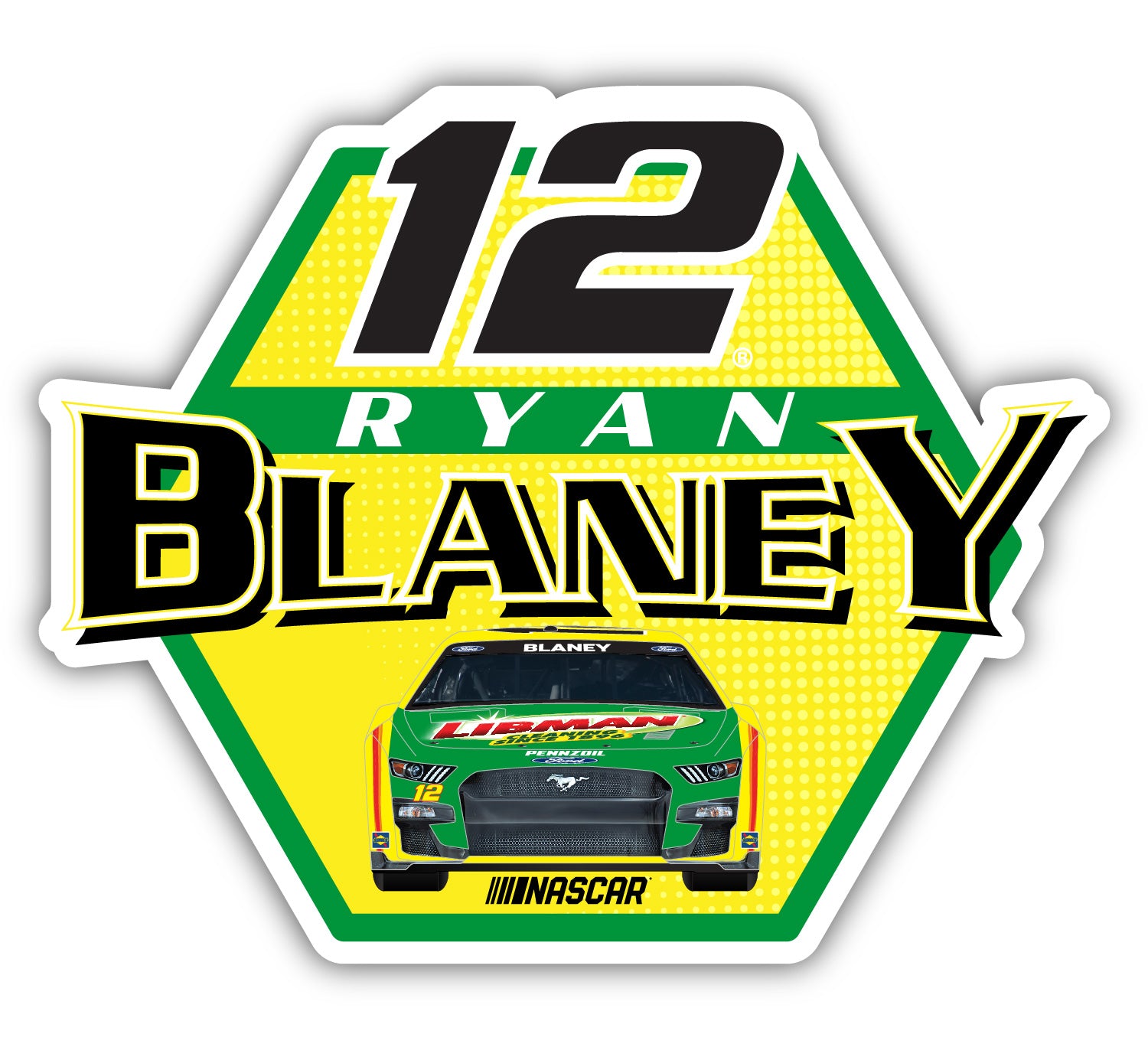 Ryan Blaney #12 NASCAR Laser Cut Decal – R & R INC.
