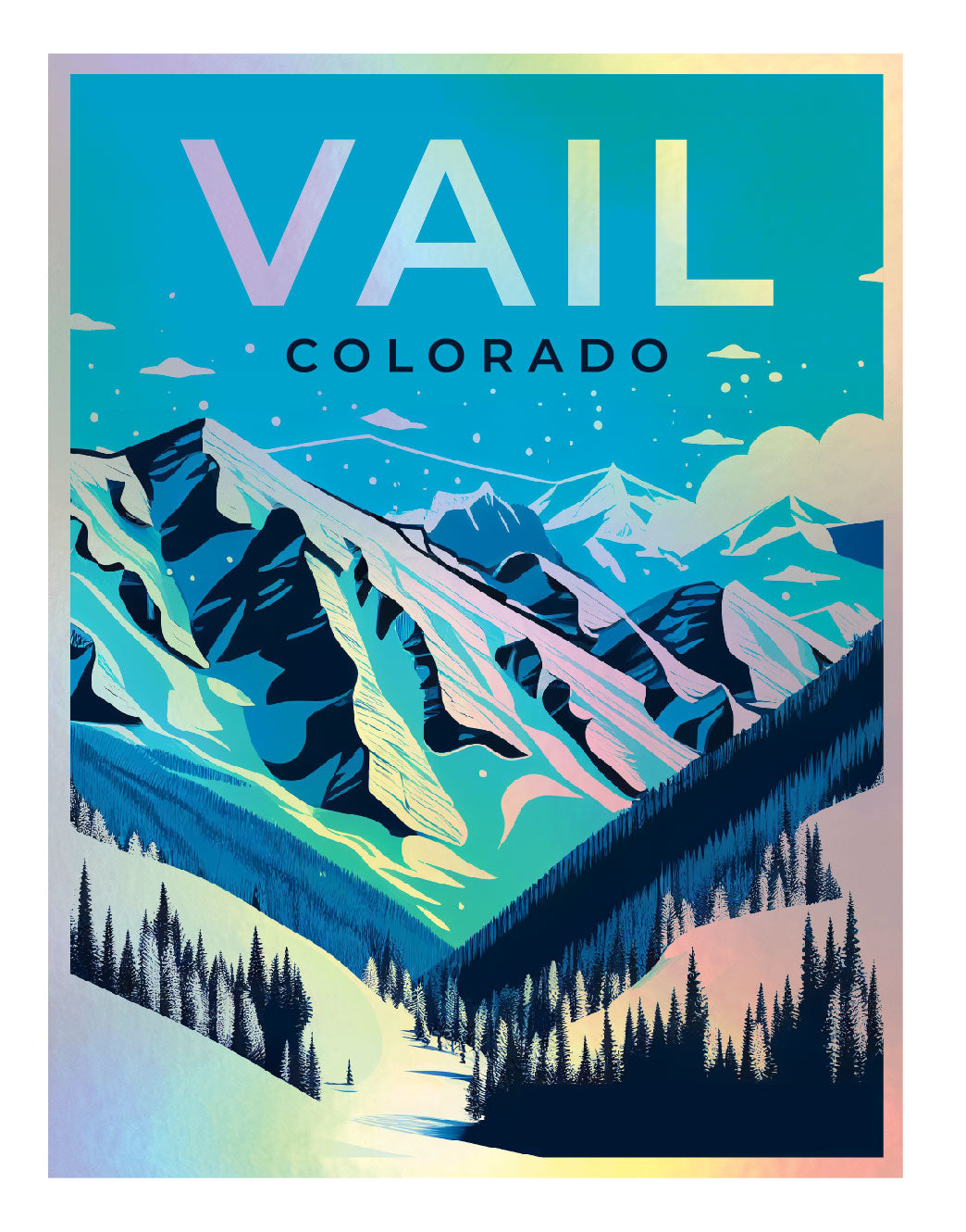 Vail Colorado Holographic Charm Durable Vinyl Decal Sticker A – R & R INC.